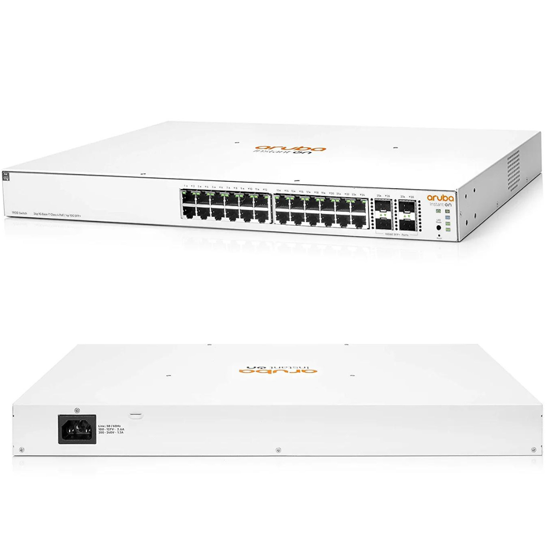 Aruba Instant On 1930 JL684A 24-Port 24xGE PoE (370W), 4X 1G/10G SFP+ ...